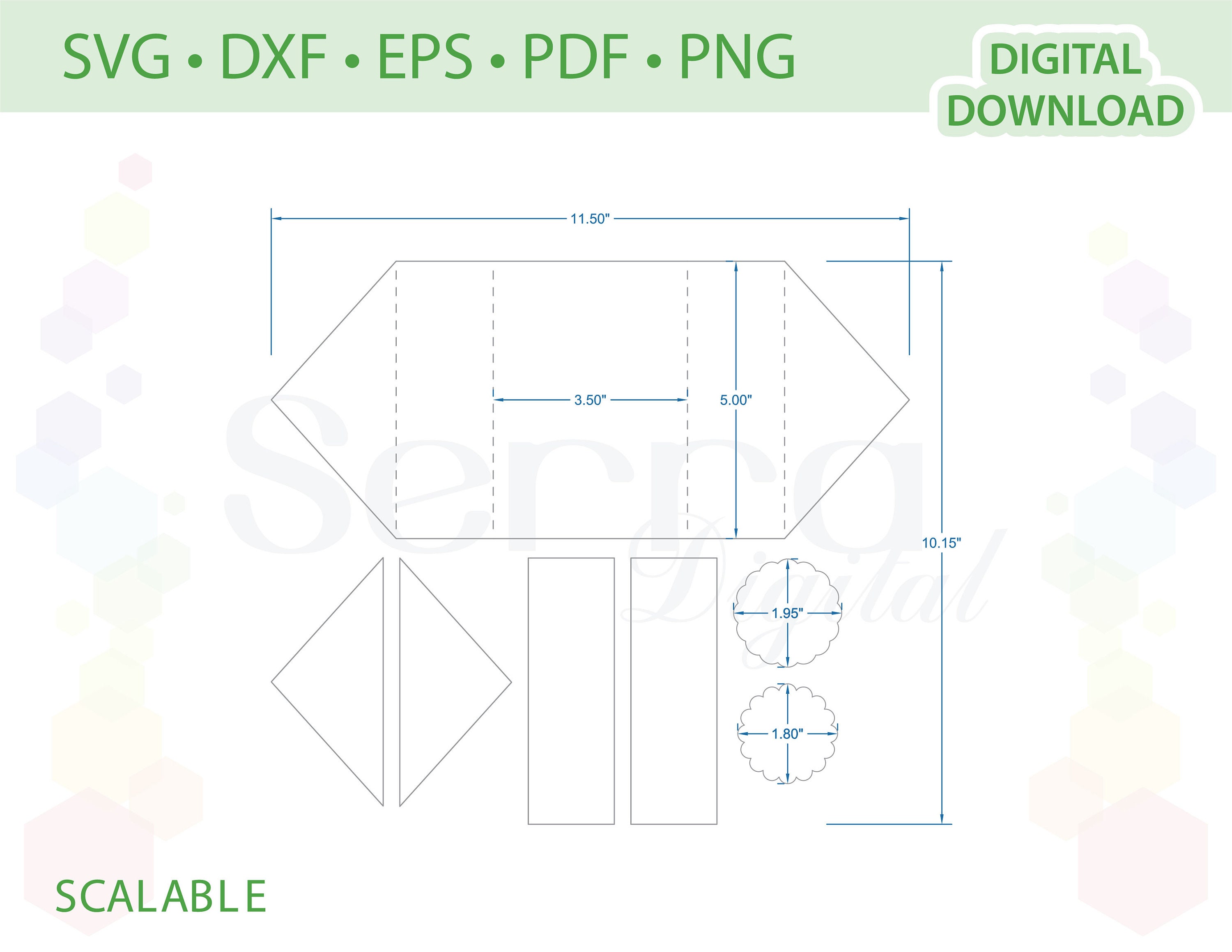Gate-fold Card Template .svg .dxf .eps .pdf .png - Etsy