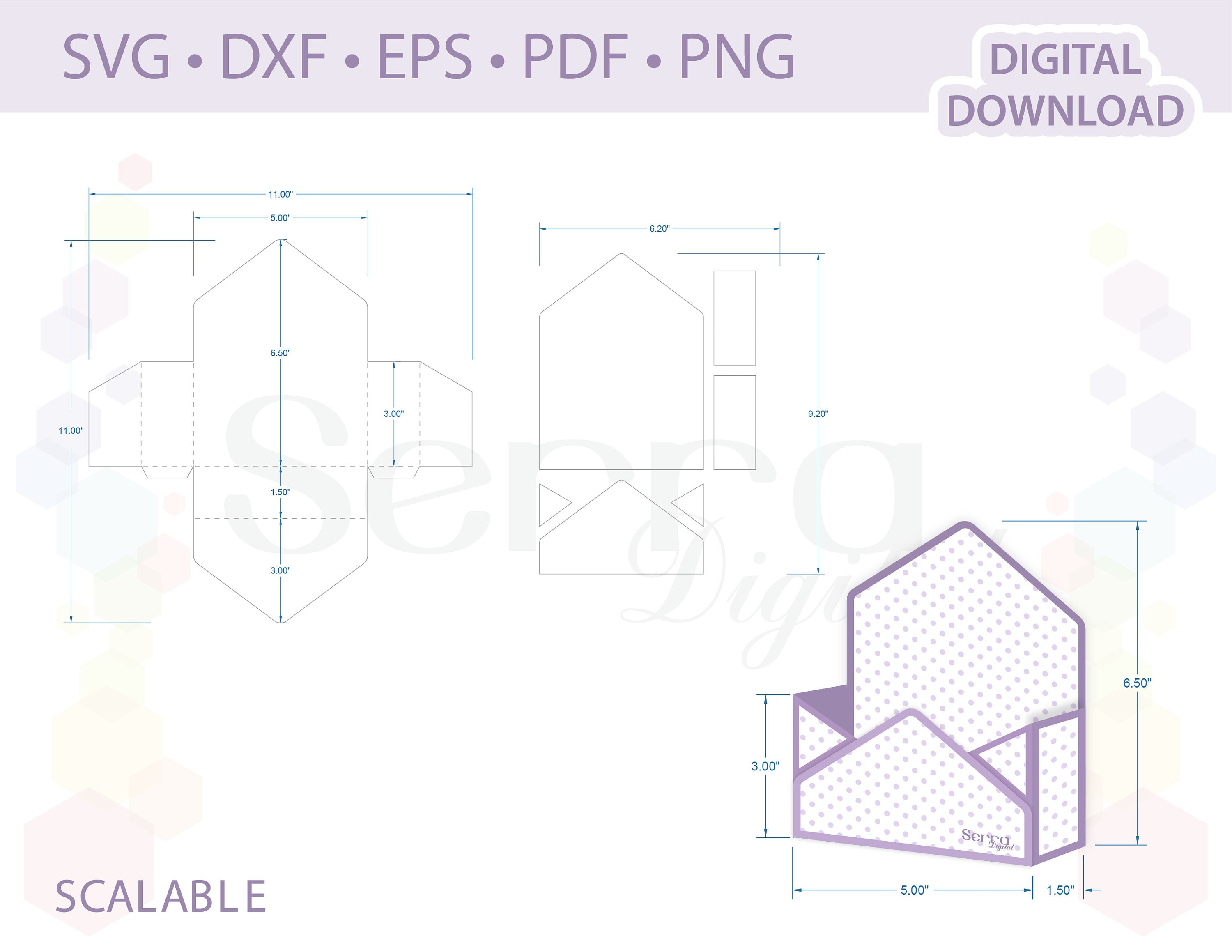 Envelope Box Paper Flower Display Box Gift Box Template .svg - Etsy