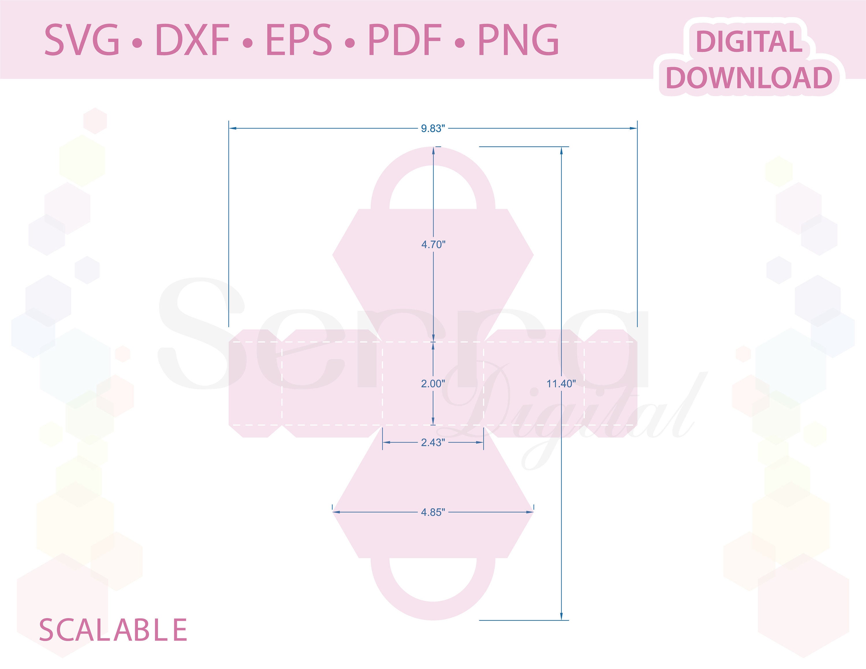 Favor Box Template .svg .dxf .eps .pdf .png | Etsy