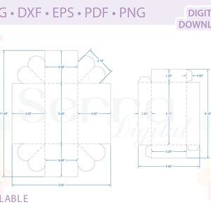 Rectangular Explosion Box Templates .svg .dxf .eps .pdf .png - Etsy