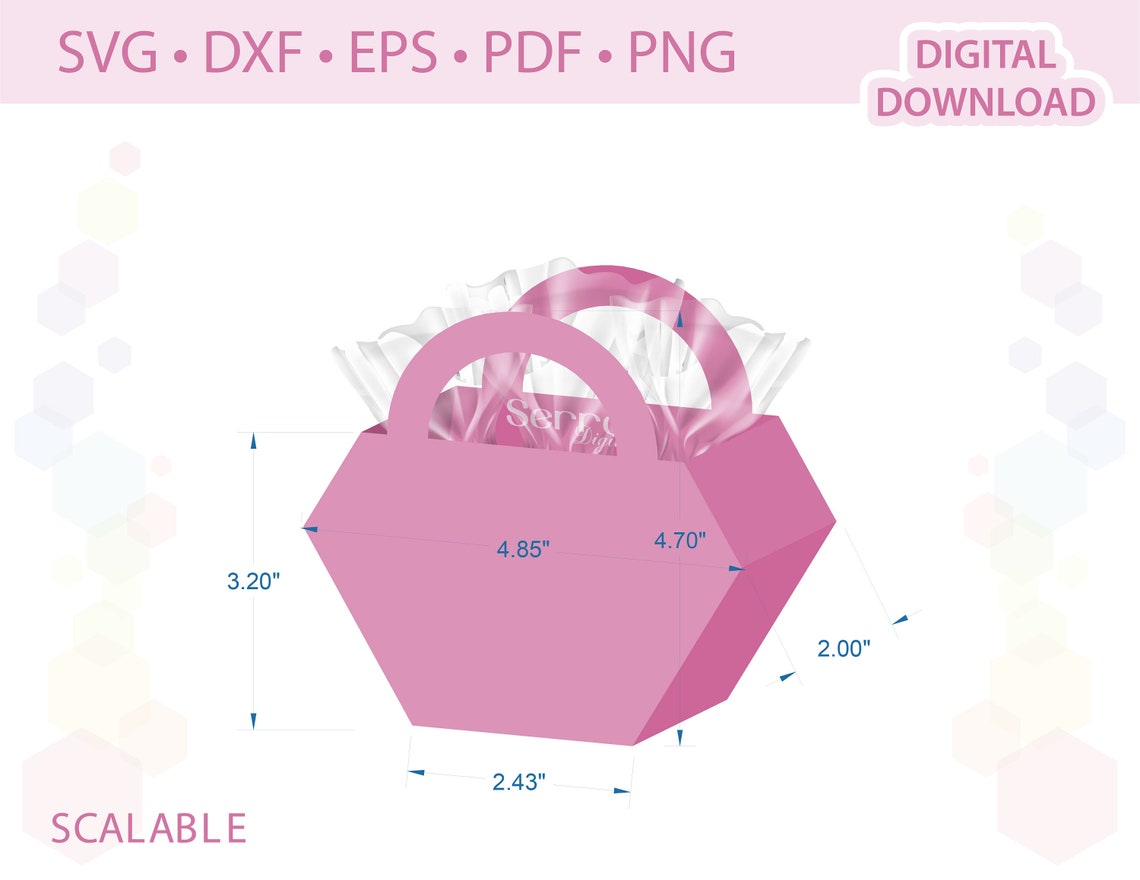 Favor Box Template .svg .dxf .eps .pdf .png - Etsy