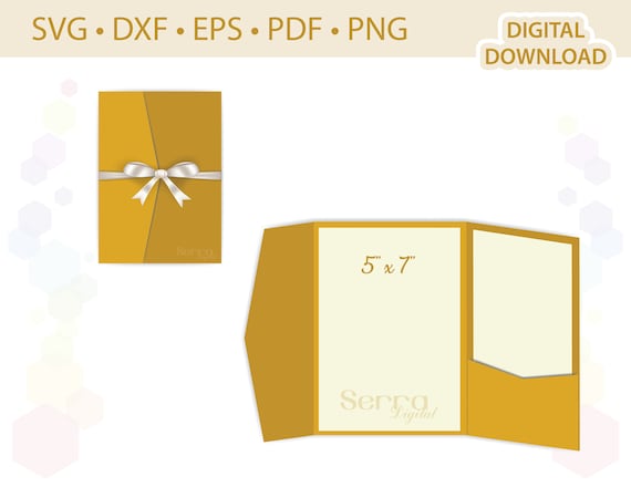 Tri-fold 5 X 7 Invitation Template .svg .dxf .eps - Etsy