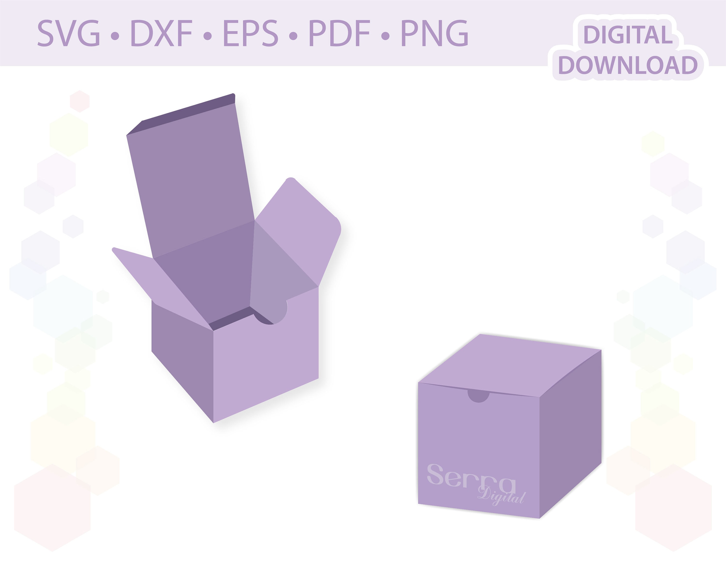 Square Favor Box Template .svg .dxf .eps .pdf .png - Etsy