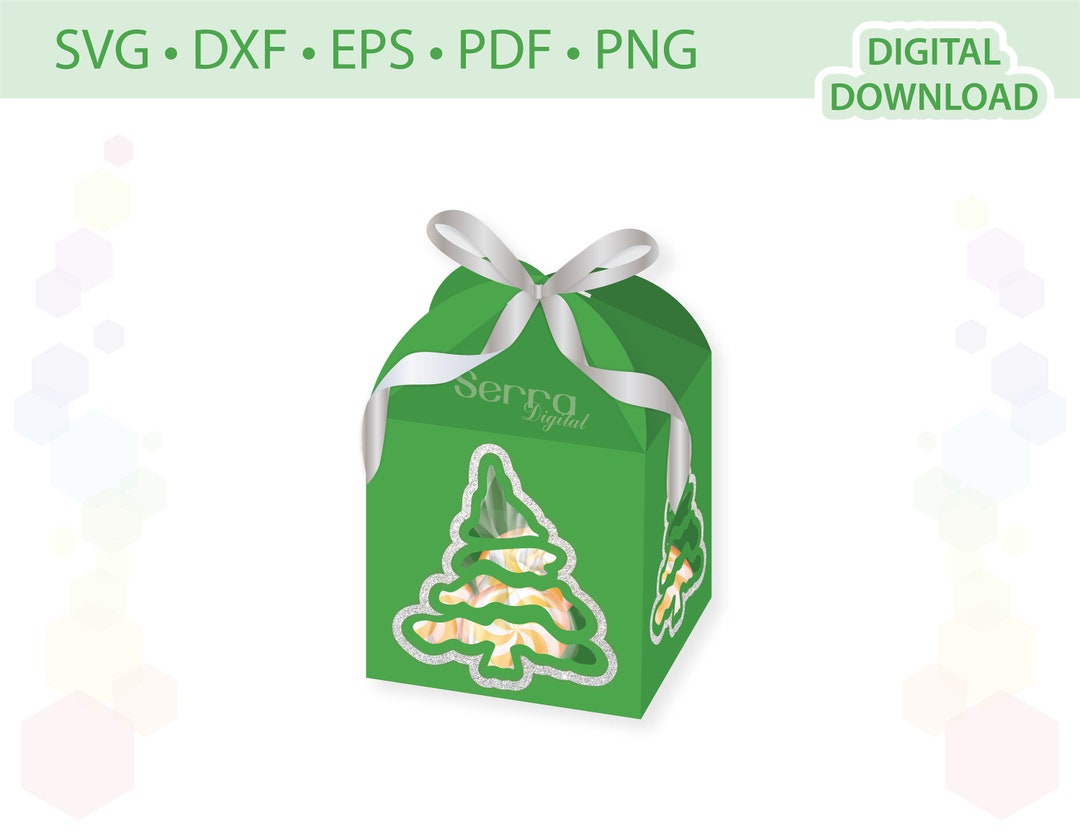 Christmas Tree Favor Box Template .svg .dxf .eps .pdf .png - Etsy