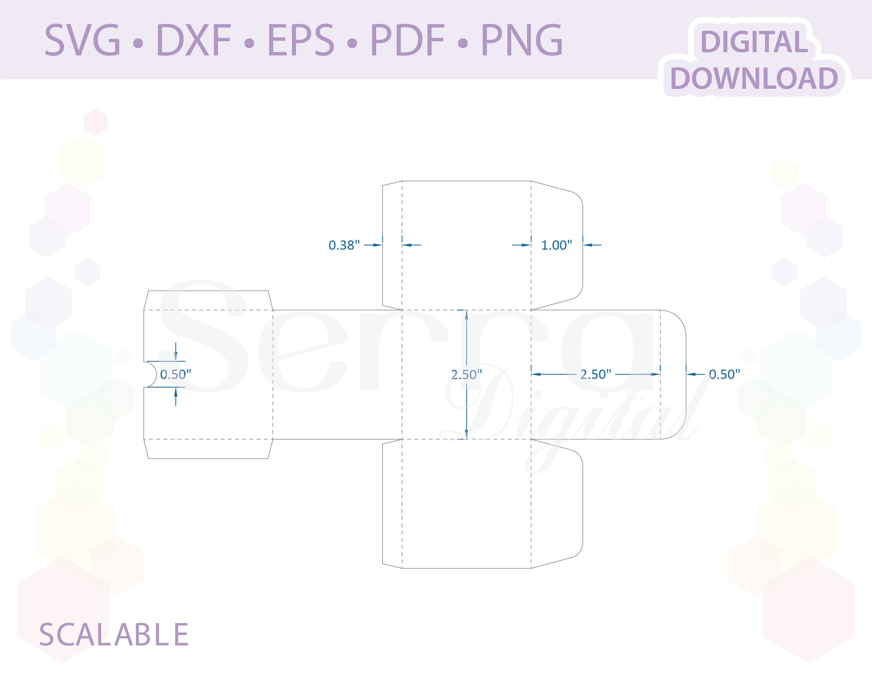 Square Favor Box Template .svg .dxf .eps .pdf .png - Etsy