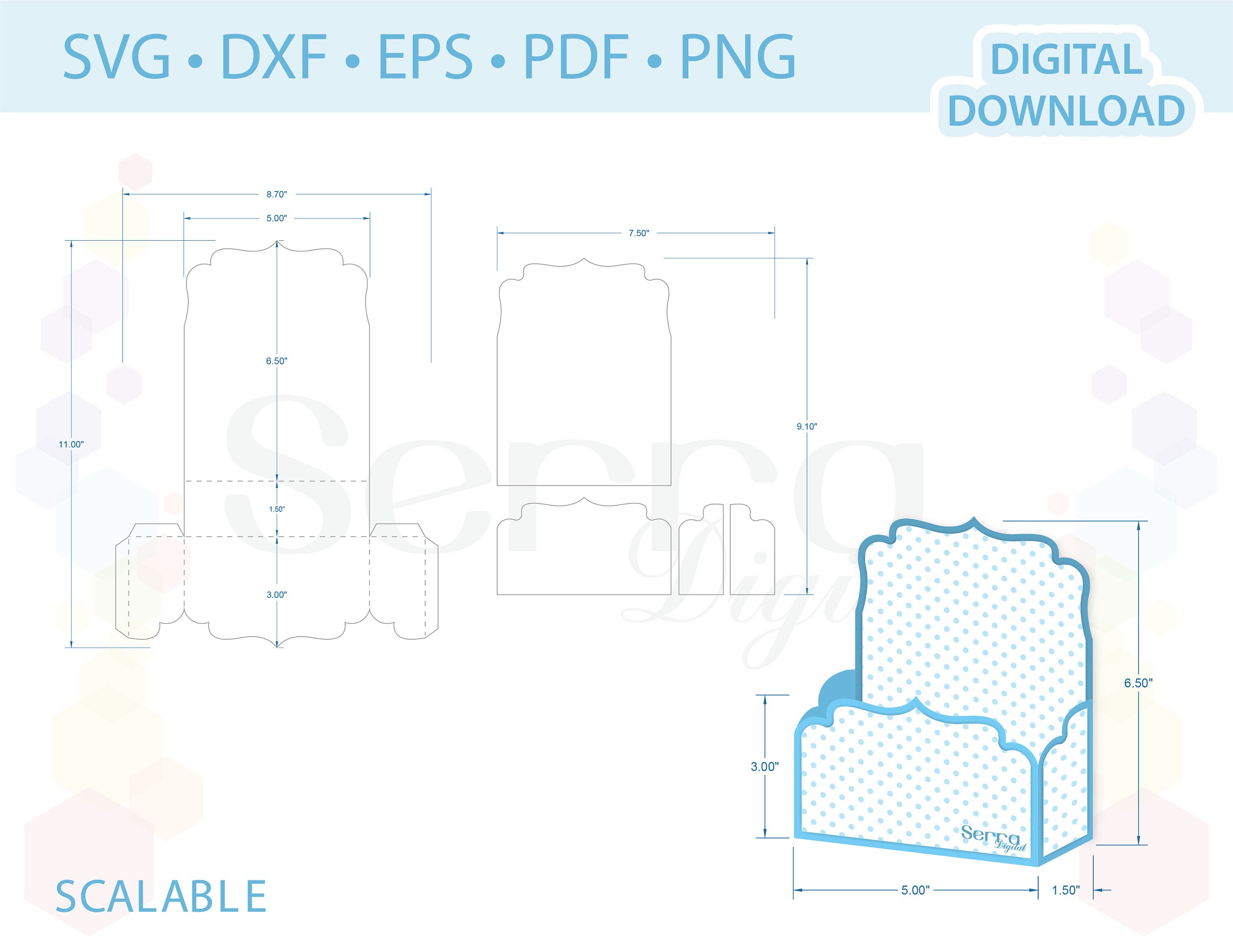 Envelope Box Paper Flower Display Box Gift Box Template .svg - Etsy