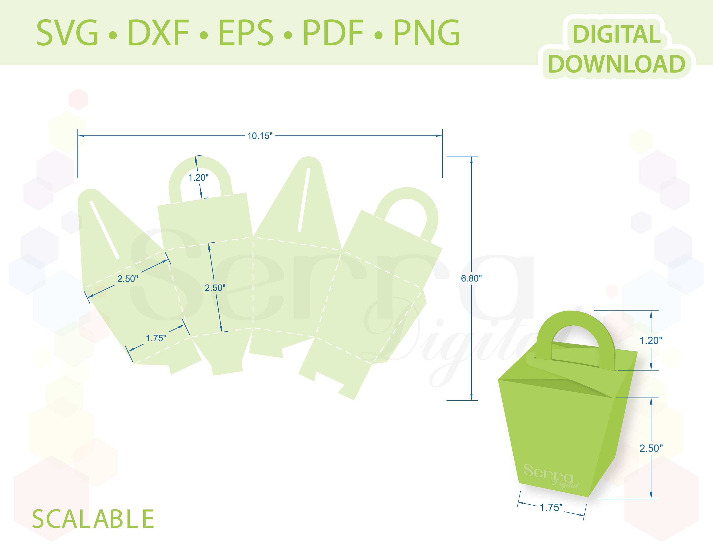 Trapezoid Favor Box Gift Box Template .svg .dxf .eps .pdf .png - Etsy