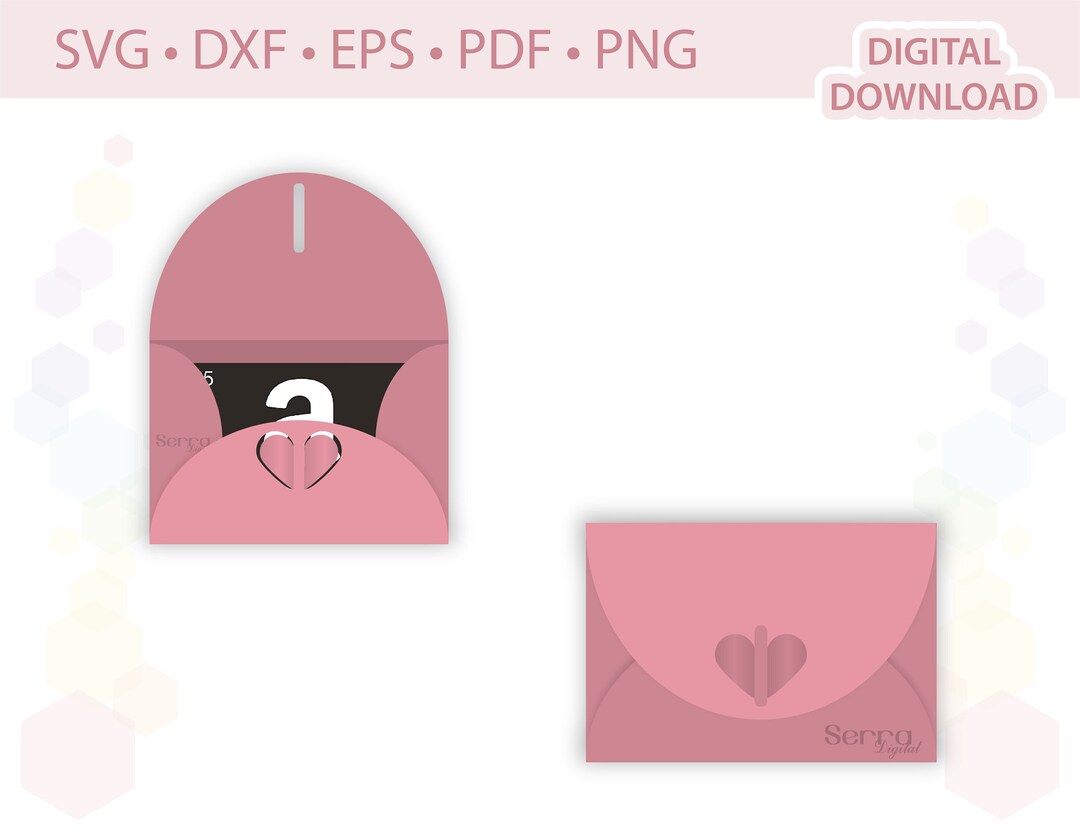 Mini Gift Card Envelope Template .svg .dxf .eps .pdf .png - Etsy