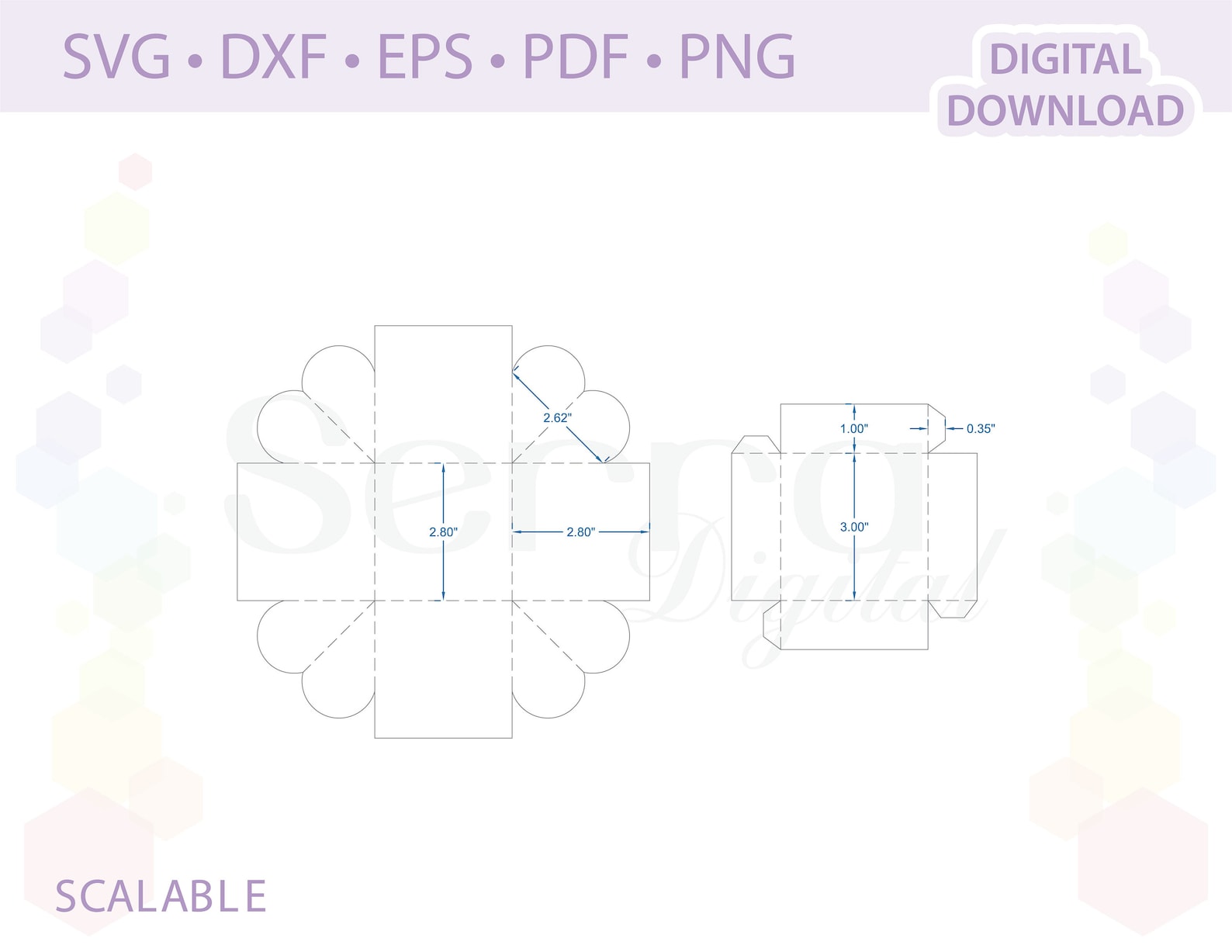 Square Explosion Box Templates .svg .dxf .eps .pdf .png - Etsy