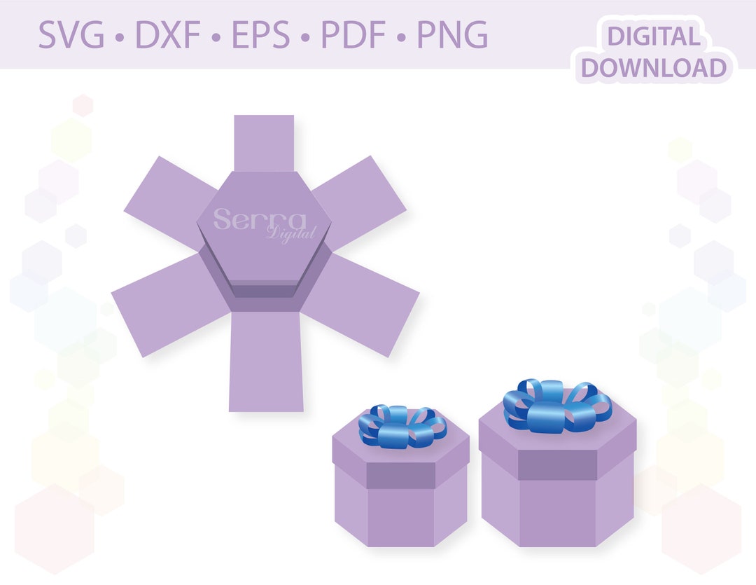 6 Sided Polygonal Explosion Box Templates .svg .dxf .eps .pdf .png - Etsy