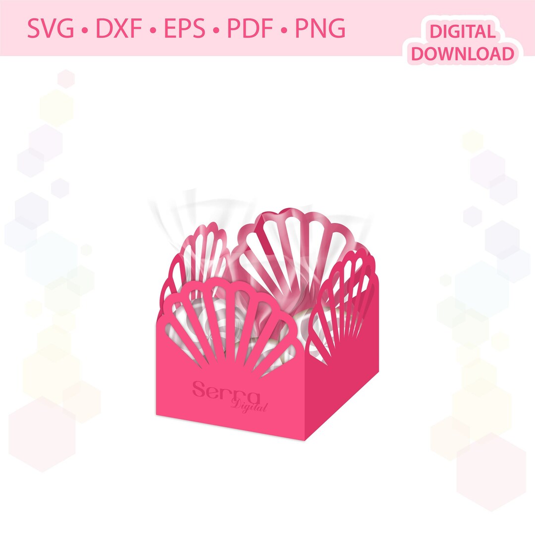 Seashell Favor Lantern Box Template .svg .dxf .eps .pdf .png - Etsy