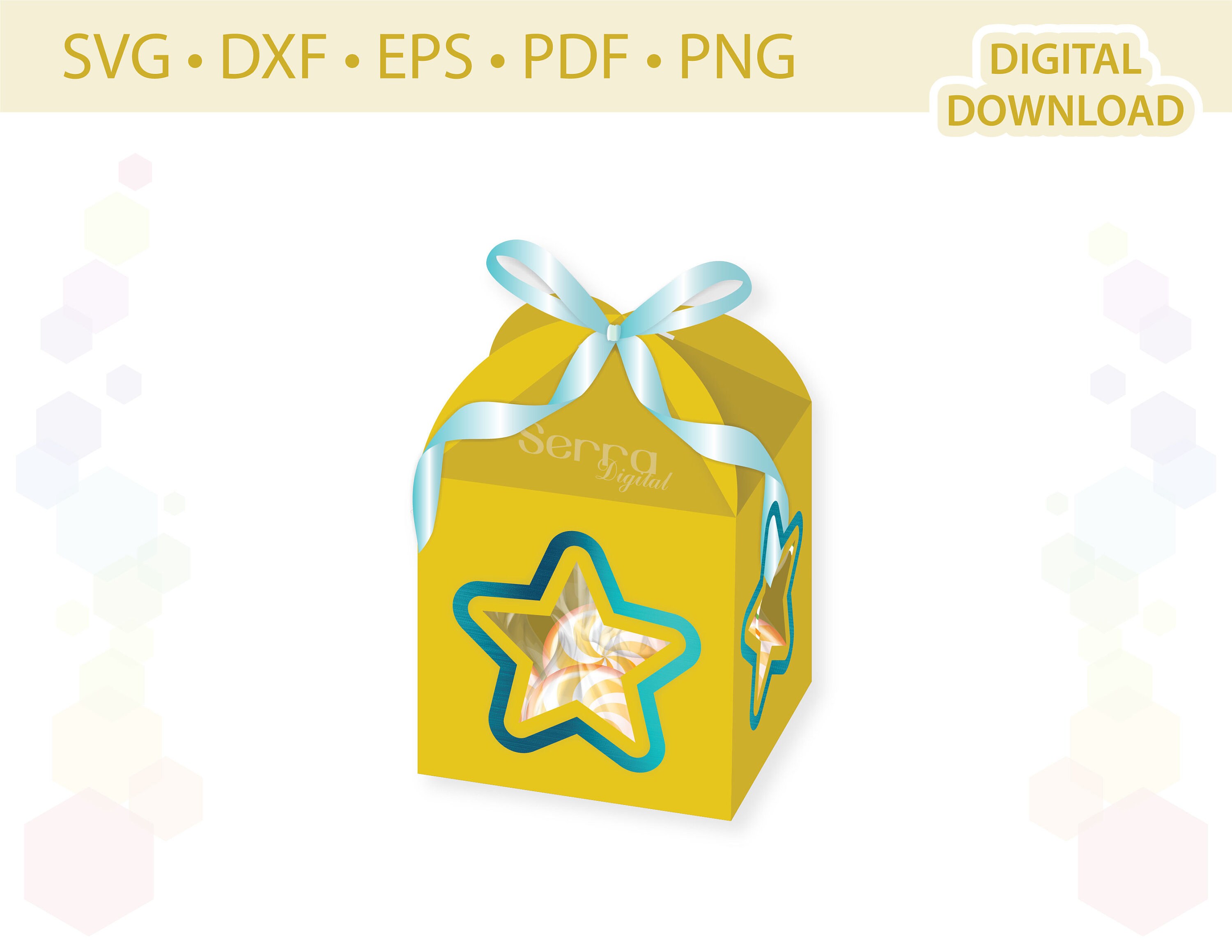 Star Favor Box Template .svg .dxf .eps .pdf .png - Etsy