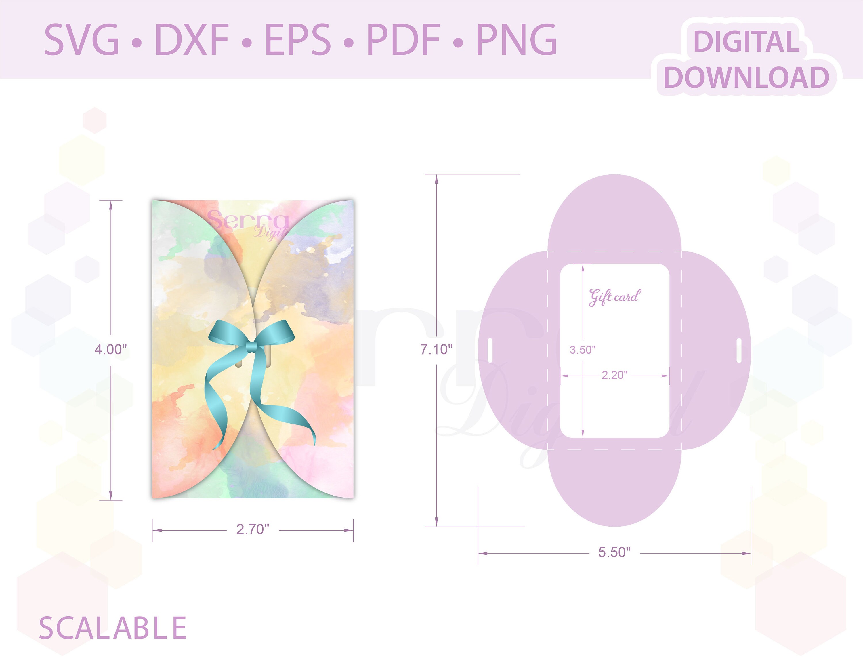 Gift Card Envelope Templates .svg .dxf .eps .pdf .png | Etsy