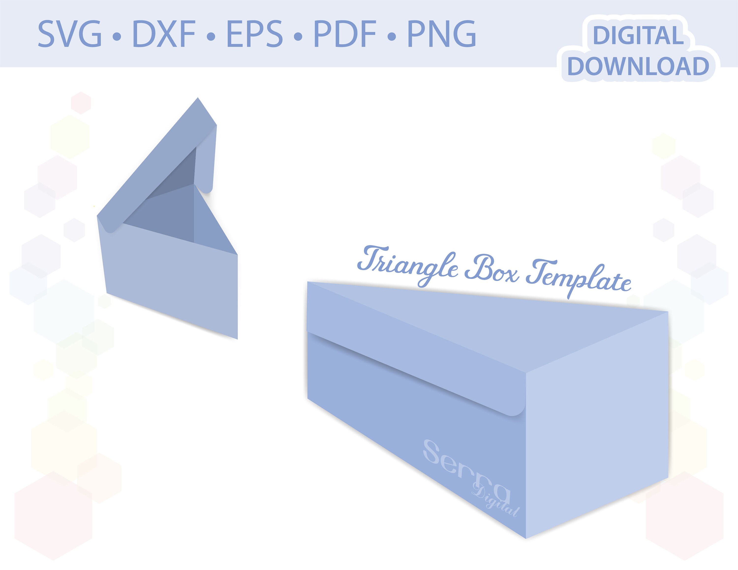 Cake Slice Box Template Favor Box Gift Box Template .svg .dxf .eps .pdf ...