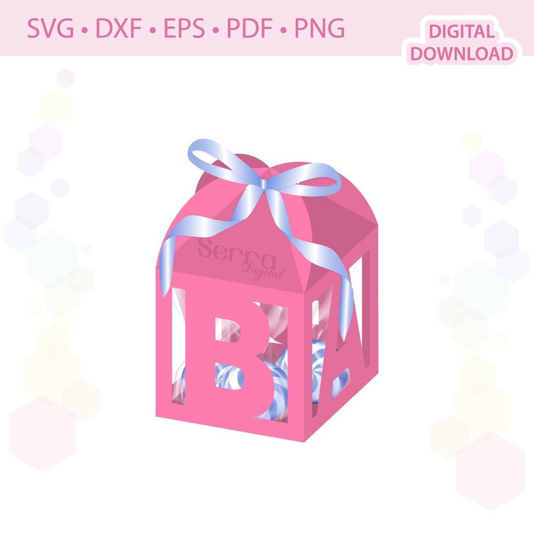 Baby Favor Box Template .svg .dxf .eps .pdf .png - Etsy