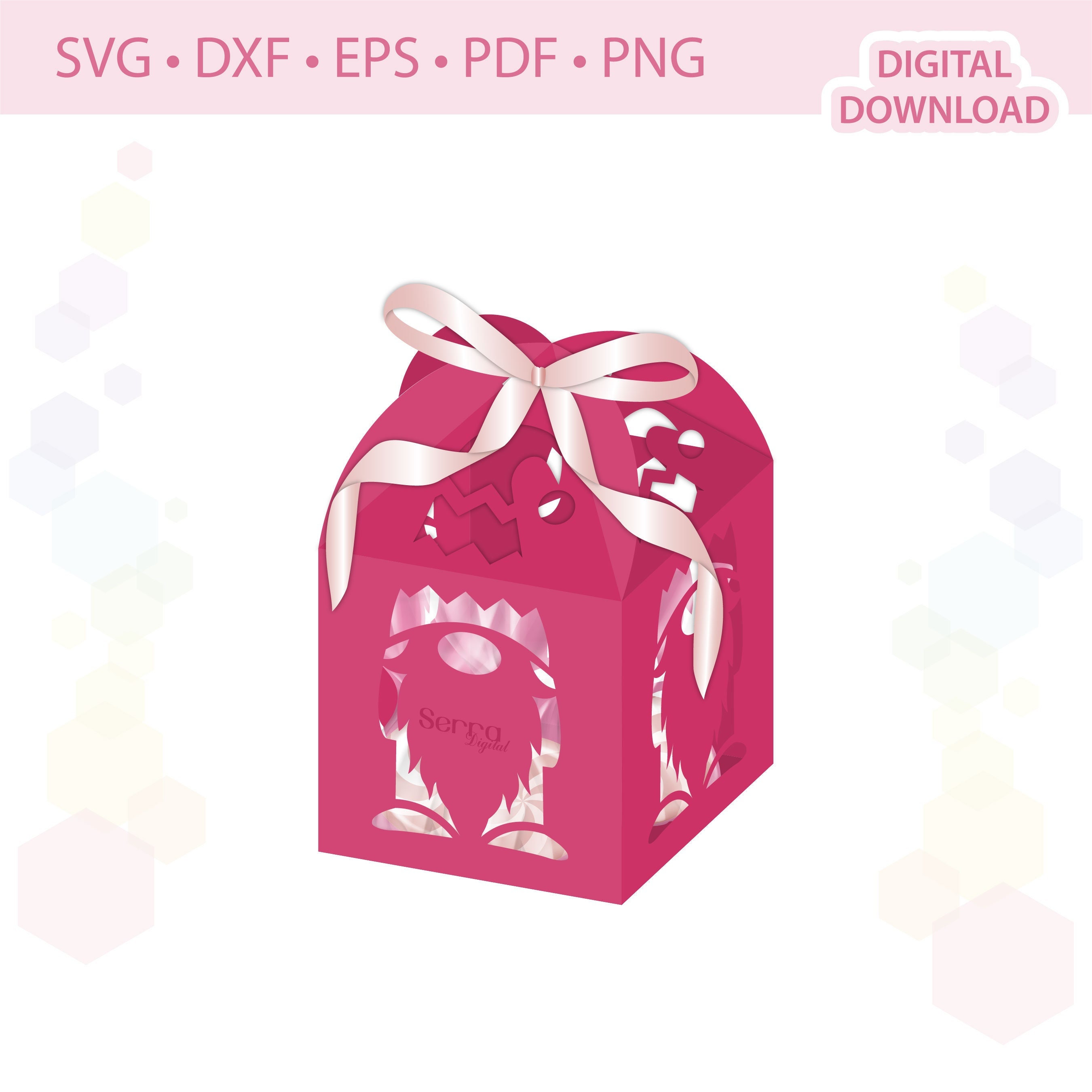 Gnome Favor Box Template .svg .dxf .eps .pdf .png - Etsy