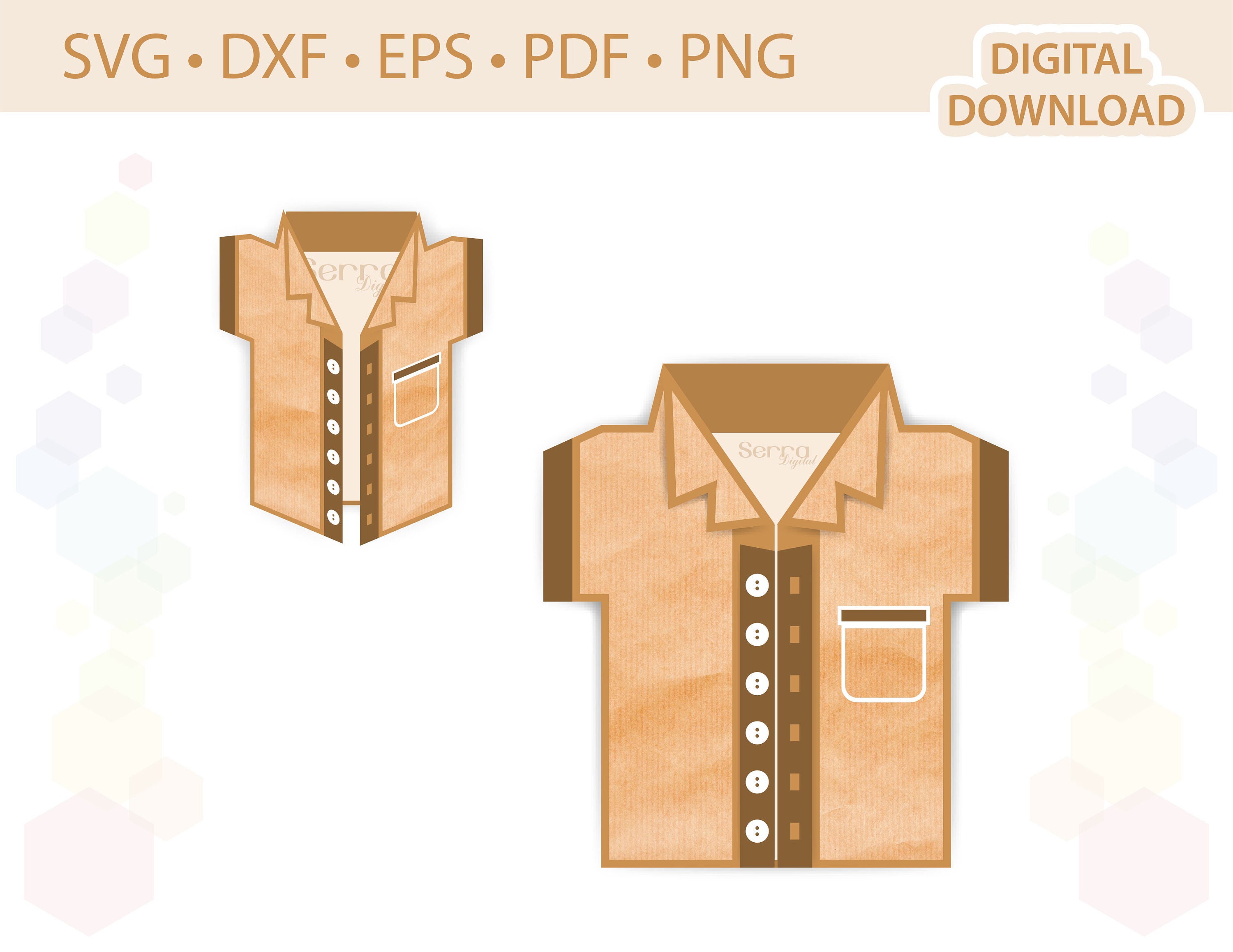 Shirt Card Template .svg .dxf .eps .pdf .png - Etsy