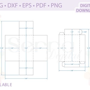 Rectangular Explosion Box Templates .svg .dxf .eps .pdf .png - Etsy