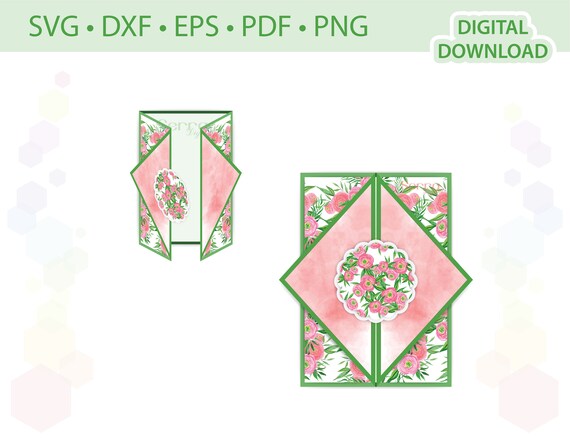 Gate-fold Card Template .svg .dxf .eps .pdf .png | Etsy