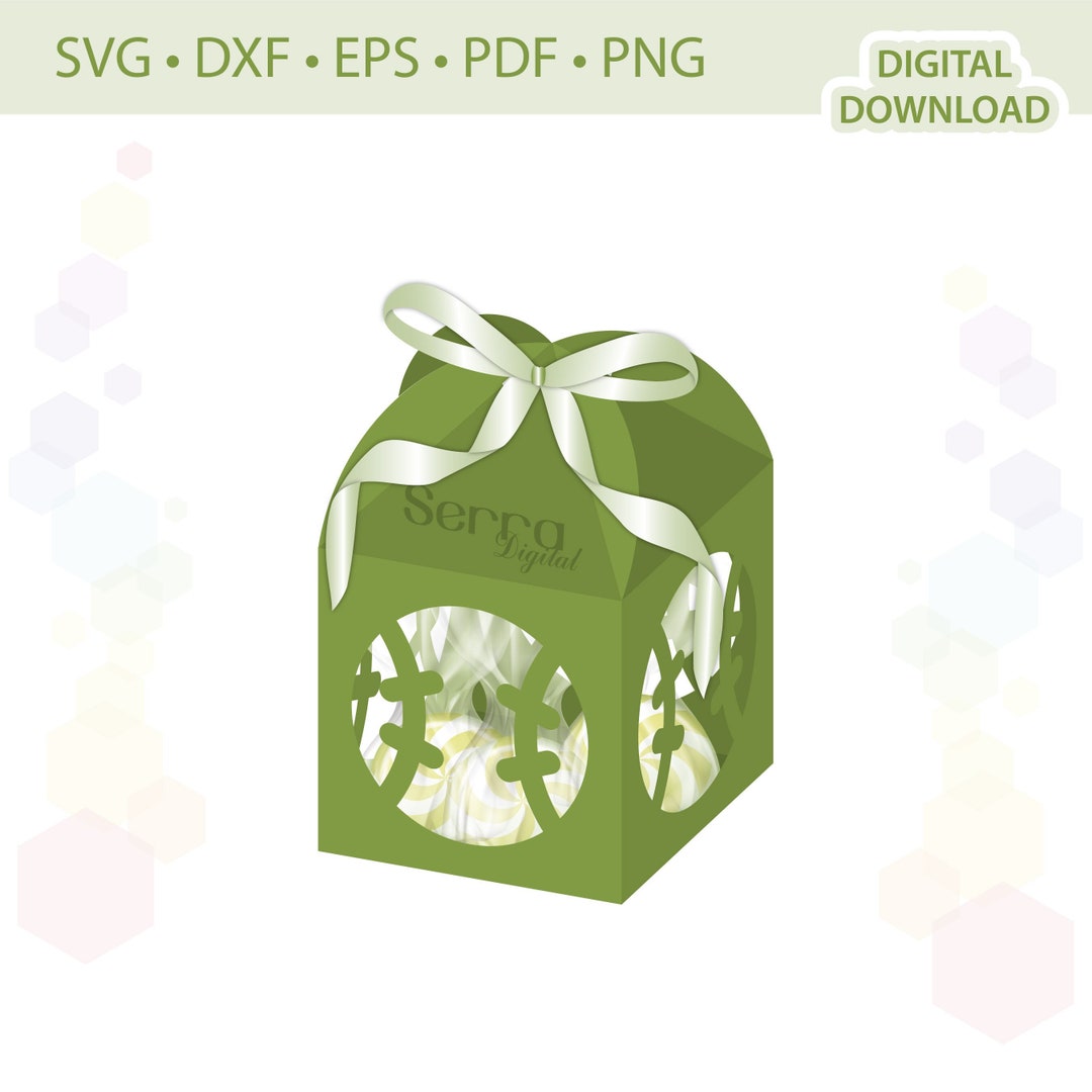 Baseball Favor Box Template .svg .dxf .eps .pdf .png - Etsy