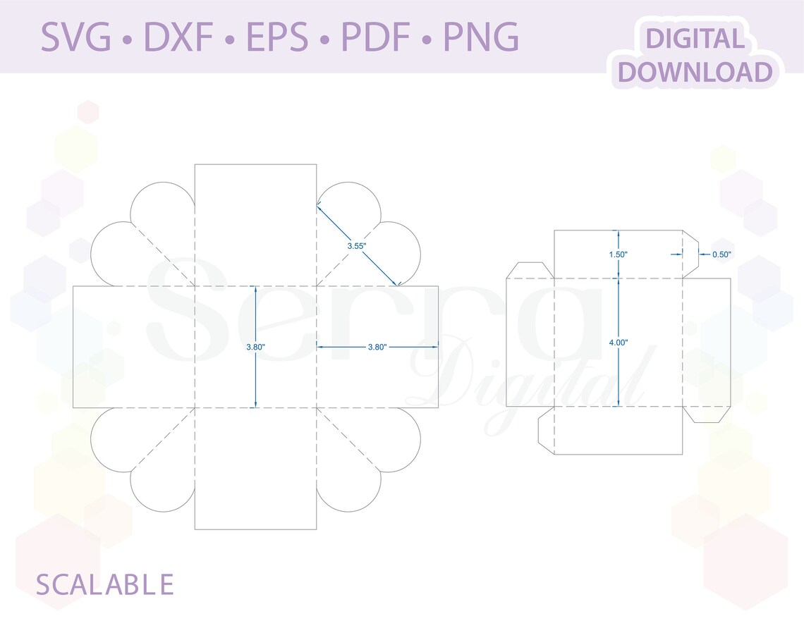 Square Explosion Box Templates .svg .dxf .eps .pdf .png - Etsy