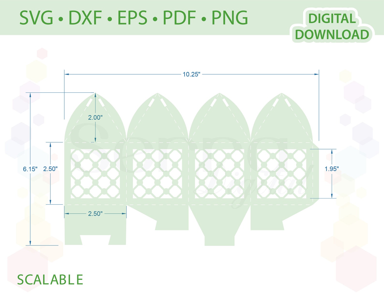 Wedding Favor Box Template .svg .dxf .eps .pdf .png - Etsy