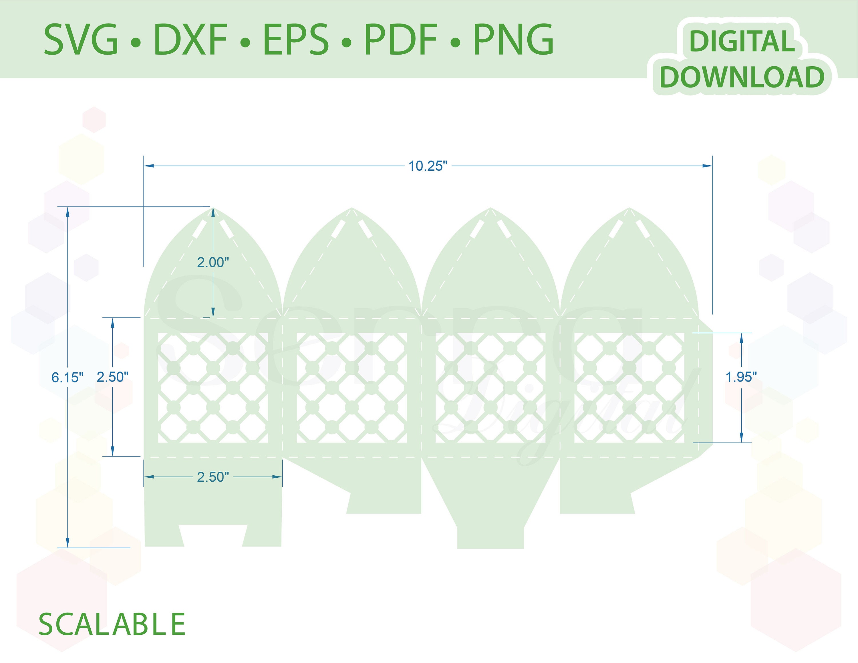 Wedding Favor Box Template .svg .dxf .eps .pdf .png - Etsy