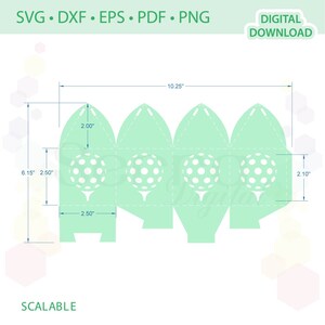Golf Favor Box Template .svg .dxf .eps .pdf .png - Etsy