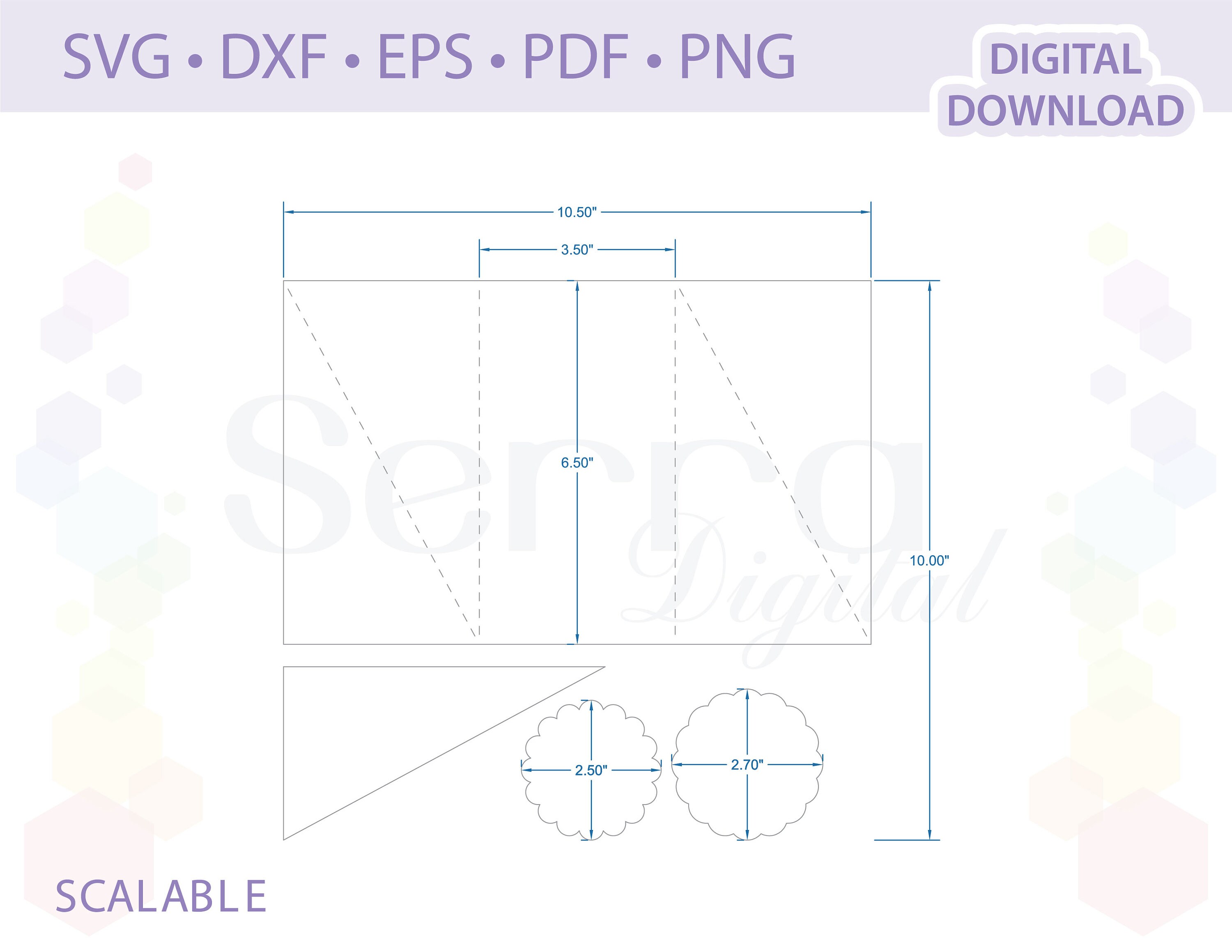 Twist Gate-fold Card Template .svg .dxf .eps .pdf .png | Etsy
