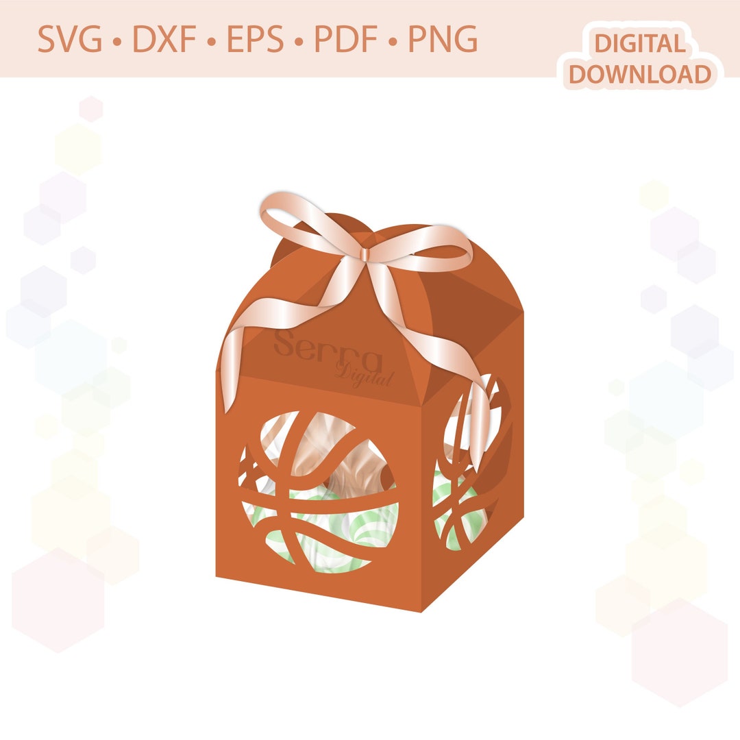 Basketball Favor Box Template .svg .dxf .eps .pdf .png - Etsy