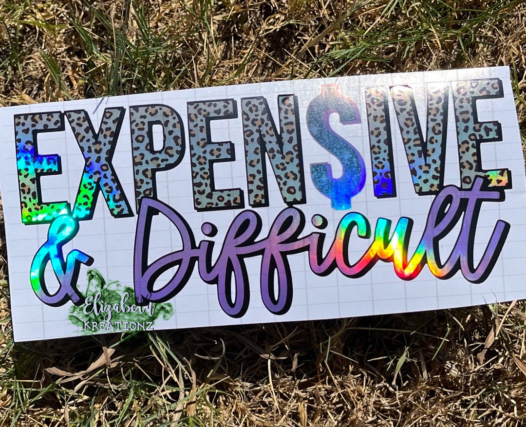 Expensive & Difficult Car Decal | Holographic Car Decals | Vinyl ...