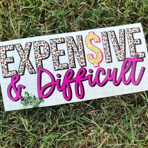 Expensive & Difficult Car Decal | Holographic Car Decals | Vinyl ...