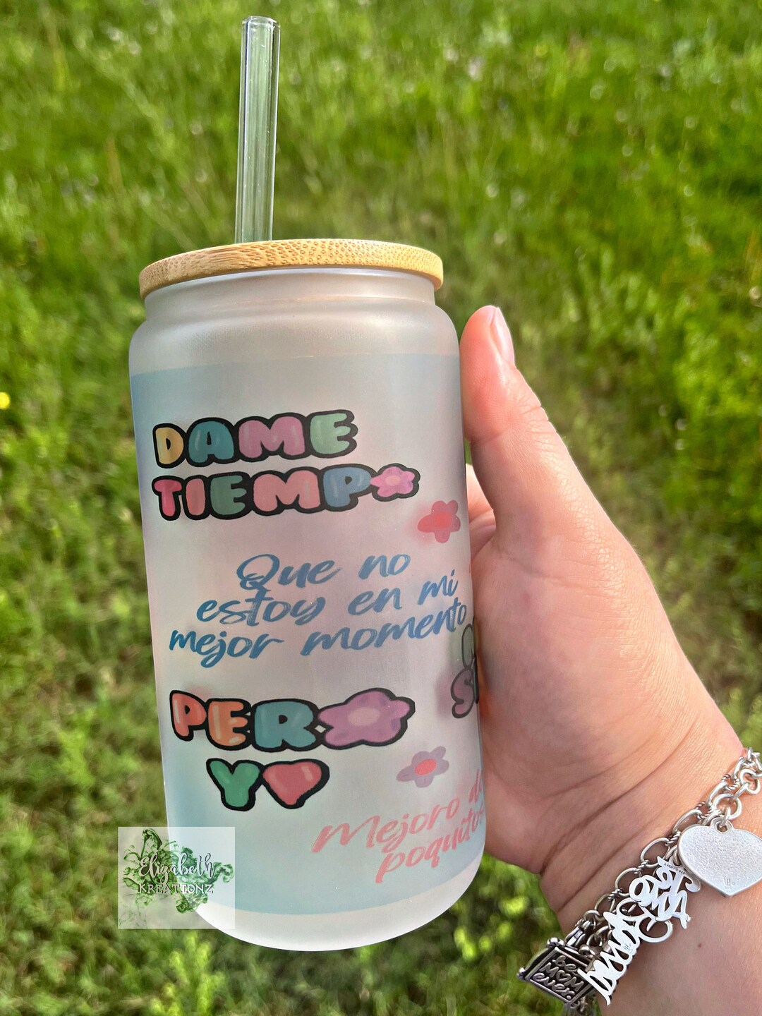 Karol G Me Curo Del Corazón Glass Cup | Mañana Será Mas Bonito Libbey ...