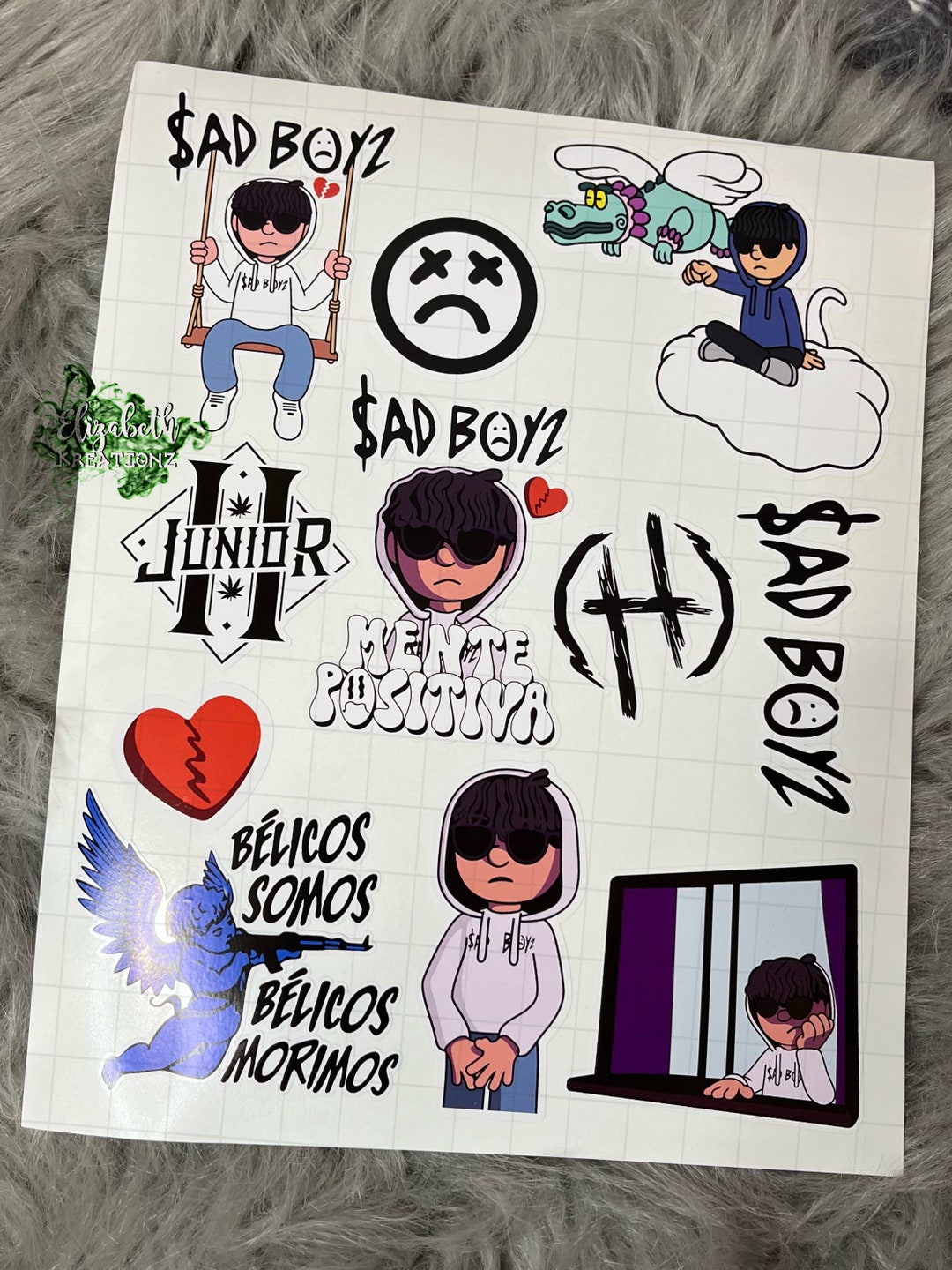 Junior H Sticker Sheet | Junior H | Sad Boyz 4life | Sad Girlz 4life ...