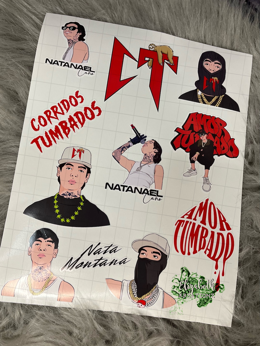 Natanael Cano Sticker Sheet | Nata Cano Stickers | CT Stickers ...