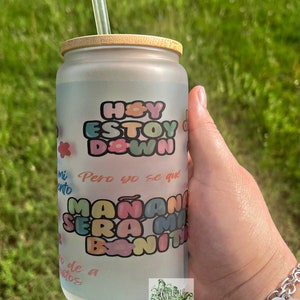 Karol G Me Curo Del Corazón Glass Cup | Mañana Será Mas Bonito Libbey ...