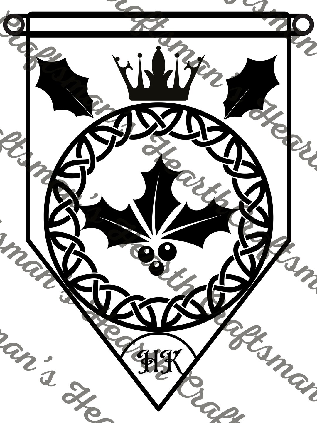 Holly King Royal Flag SVG File - Etsy