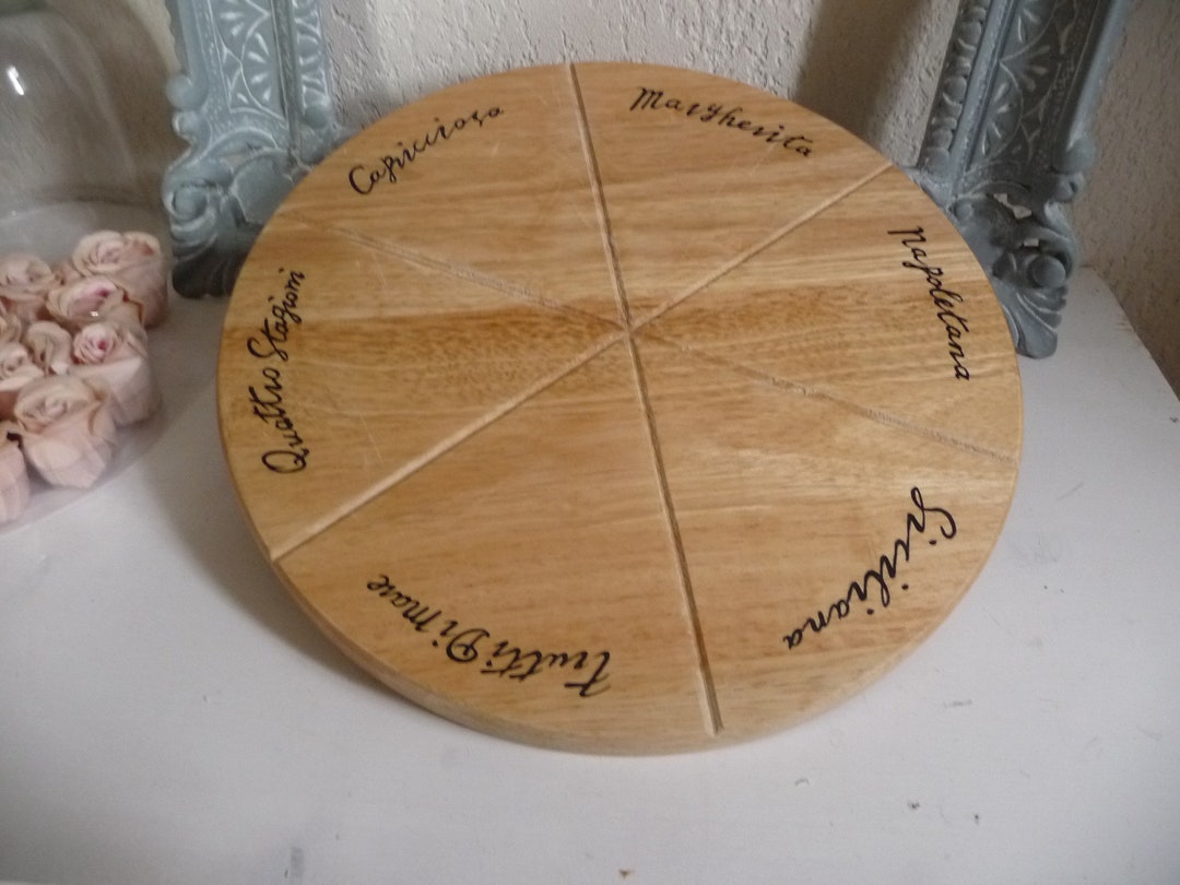 Turntable, Pizzas, Wood, Pizza Tray, Kitchen, Vintage - Etsy