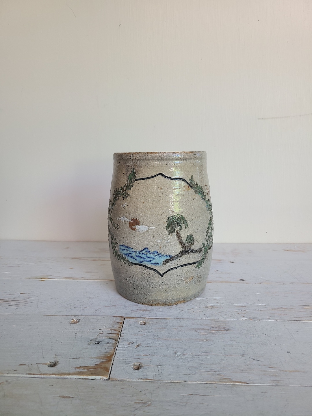 Studio Pottery Hand Made Tropical Vase - Etsy