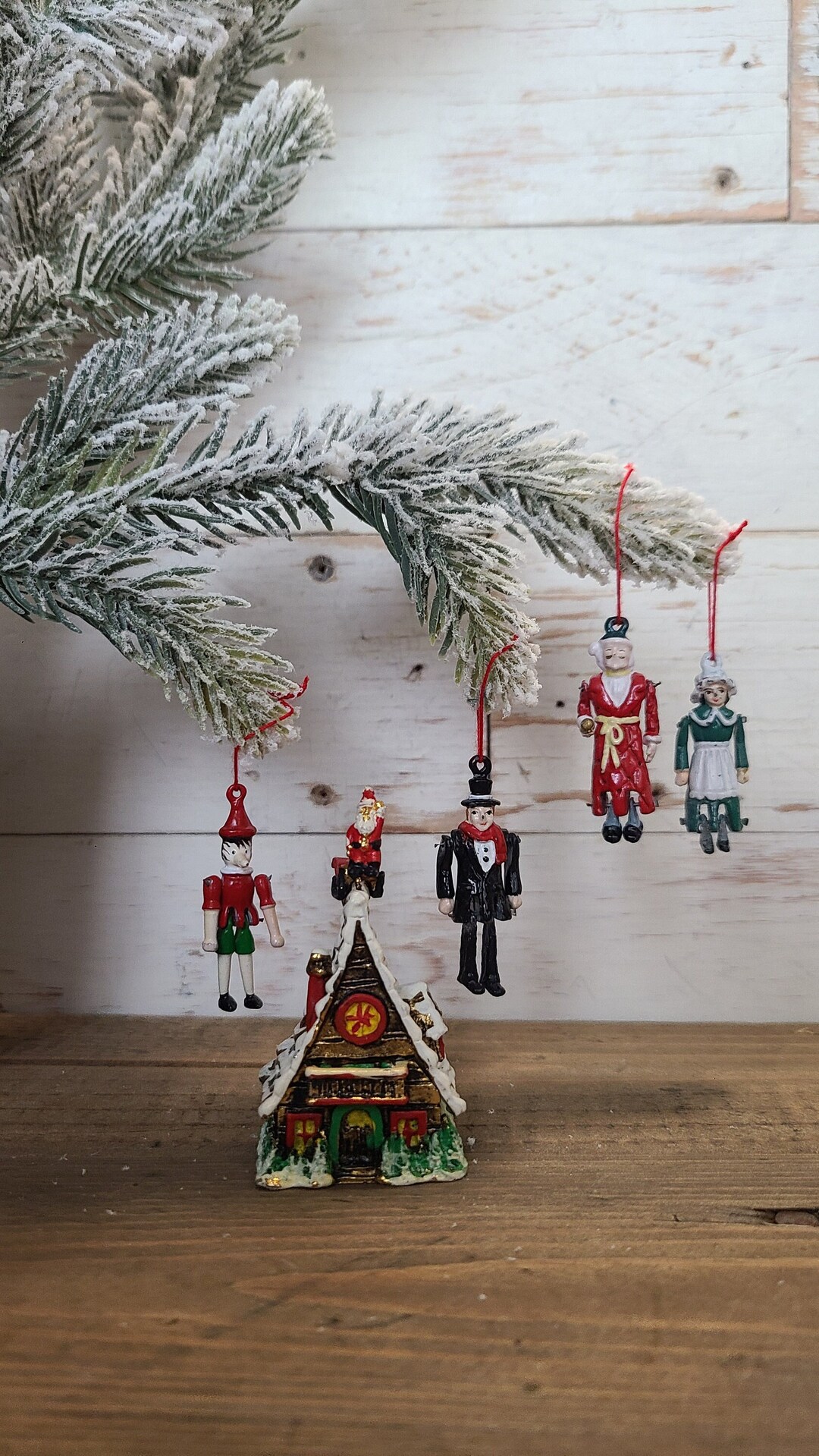 Vintage Mini Christmas Ornament Set - Etsy