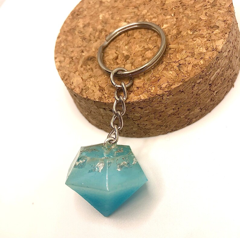 Resin Gem Keychains Set of 1 Silver Flake Silver Purse - Etsy