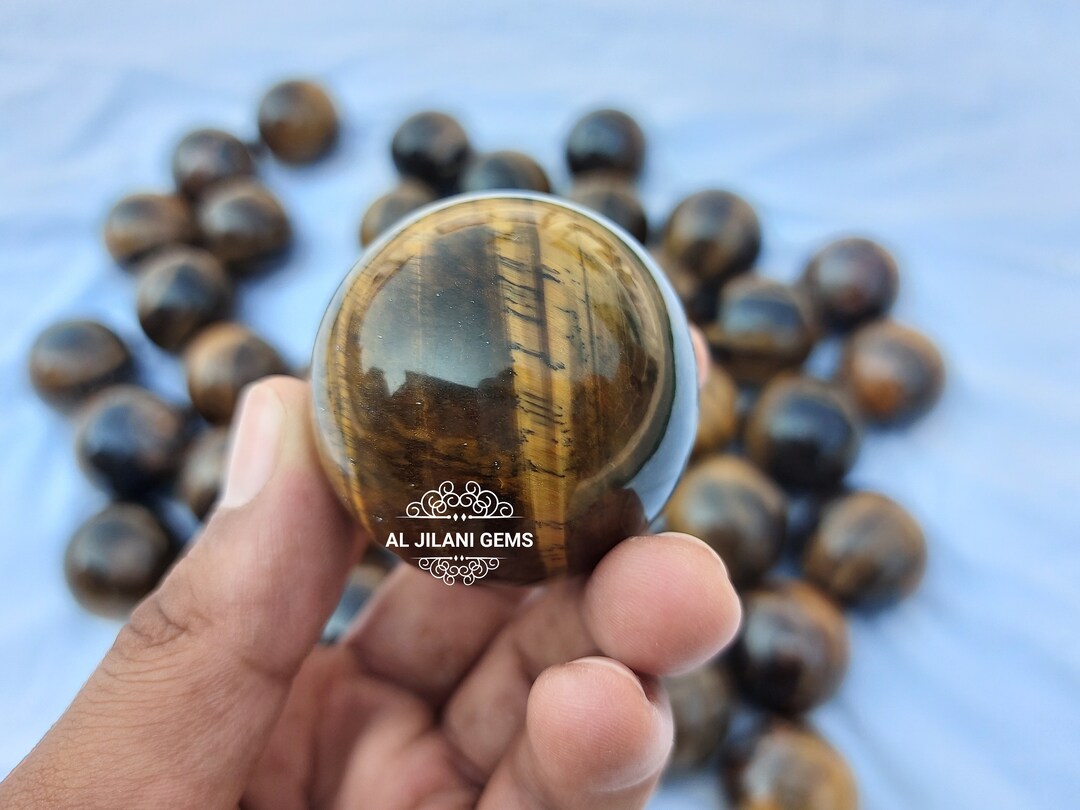 Tiger Eye Crystal Sphere: Polished Gemstone Ball (47-55 MM) - Etsy