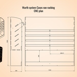 Van Racking CNC Templates File for Wurth System Cases, Dxf & Svg Plan ...