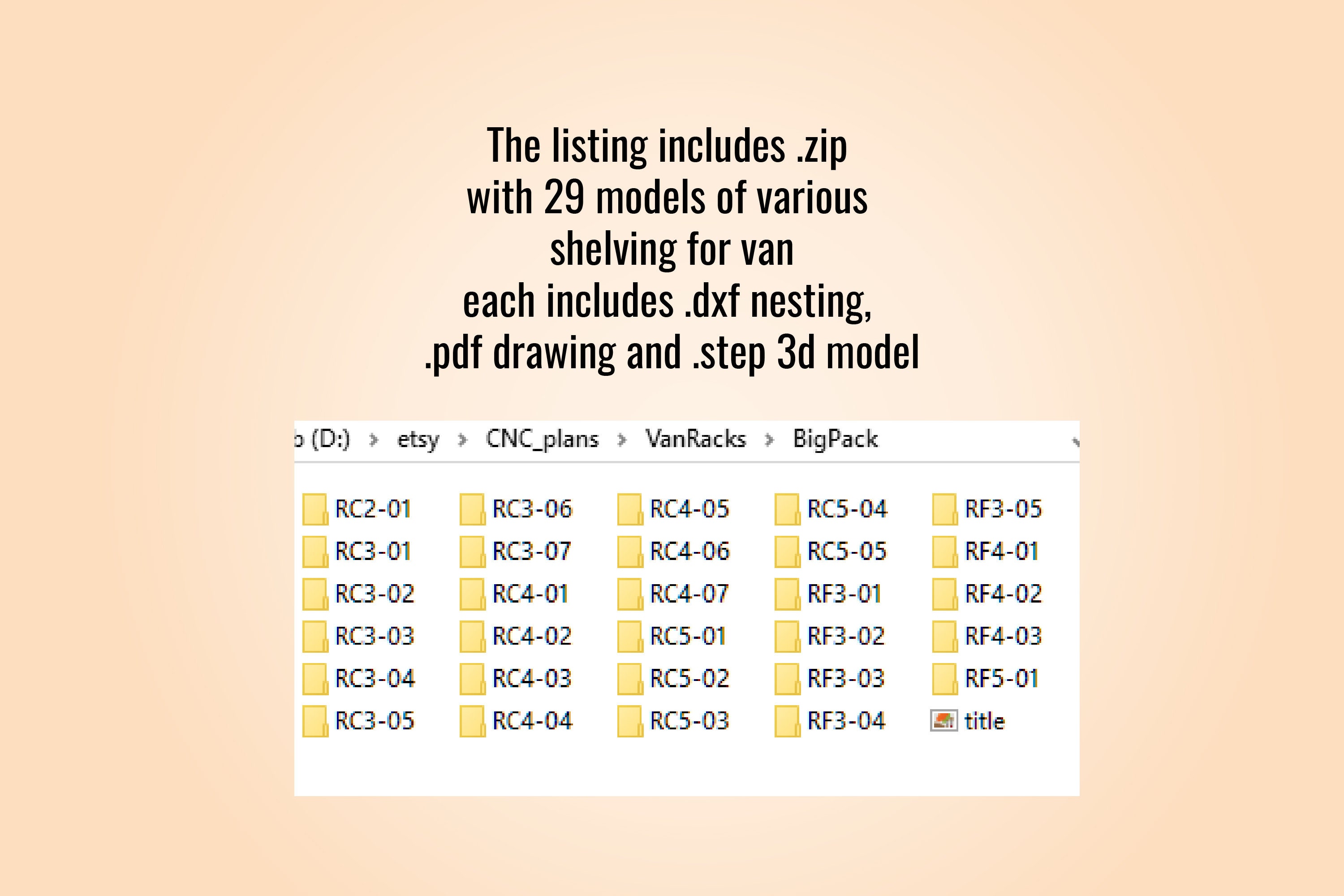 Set of 29 Van Racking CNC Template Files, Dxf Plans Pack of Plywood ...