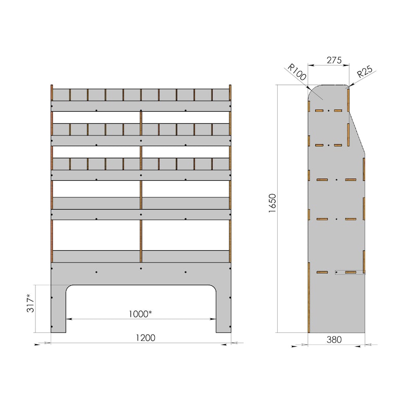 Tall Van Racking Templates Files for CNC Router, Dxf & Svg - Etsy
