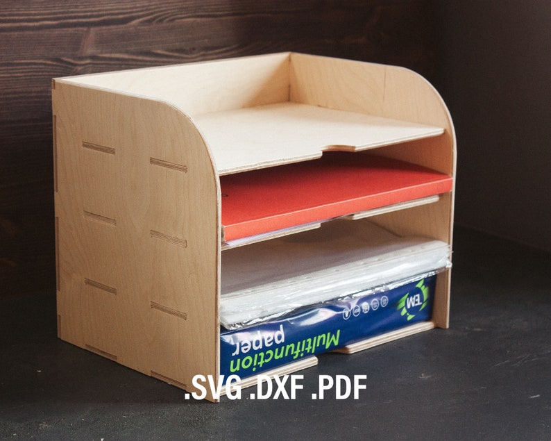 A4 Paper Desk Rack, Laser or Cnc Files - Etsy