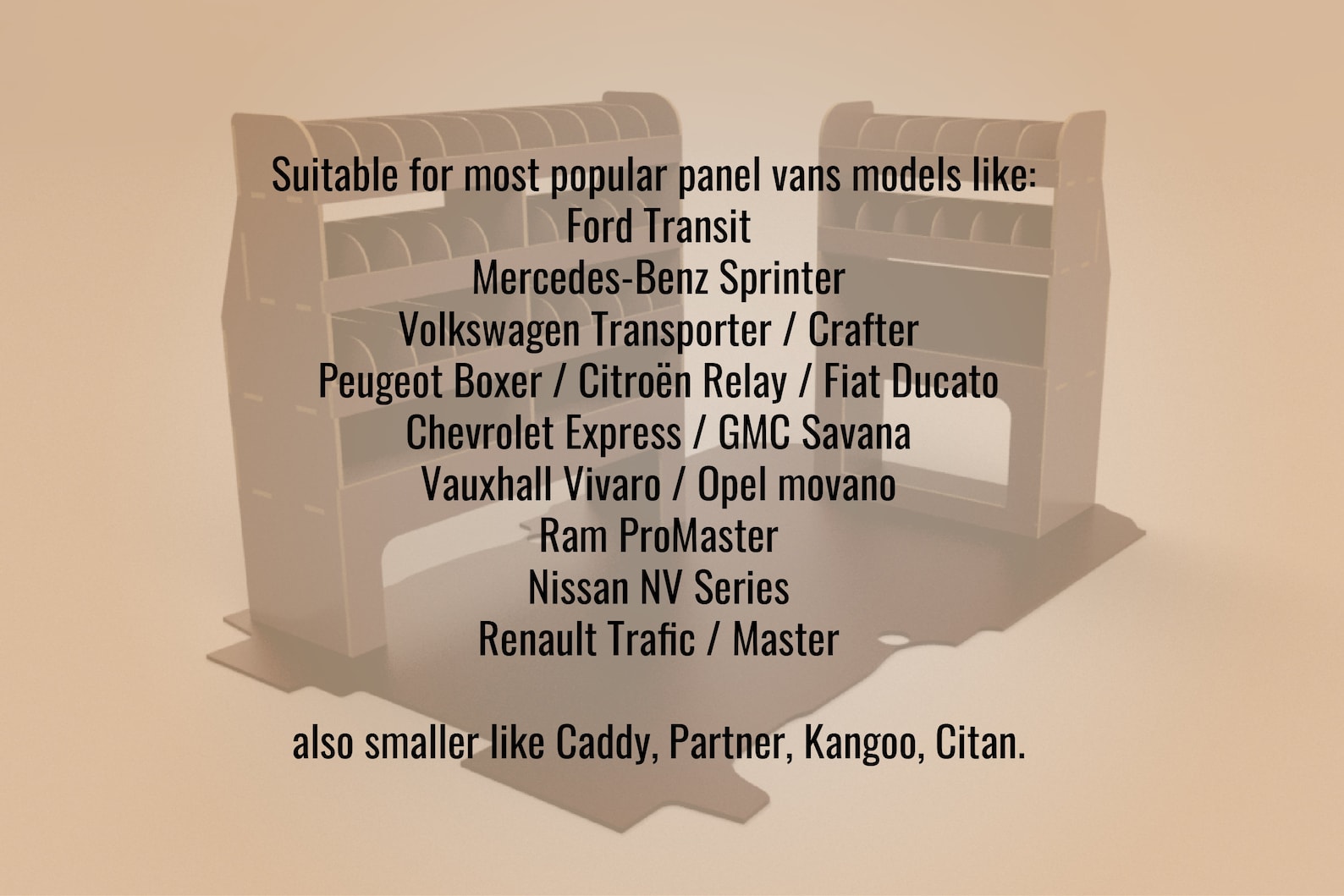 Set of 29 Van Racking CNC Template Files, Dxf Plans Pack of Plywood ...