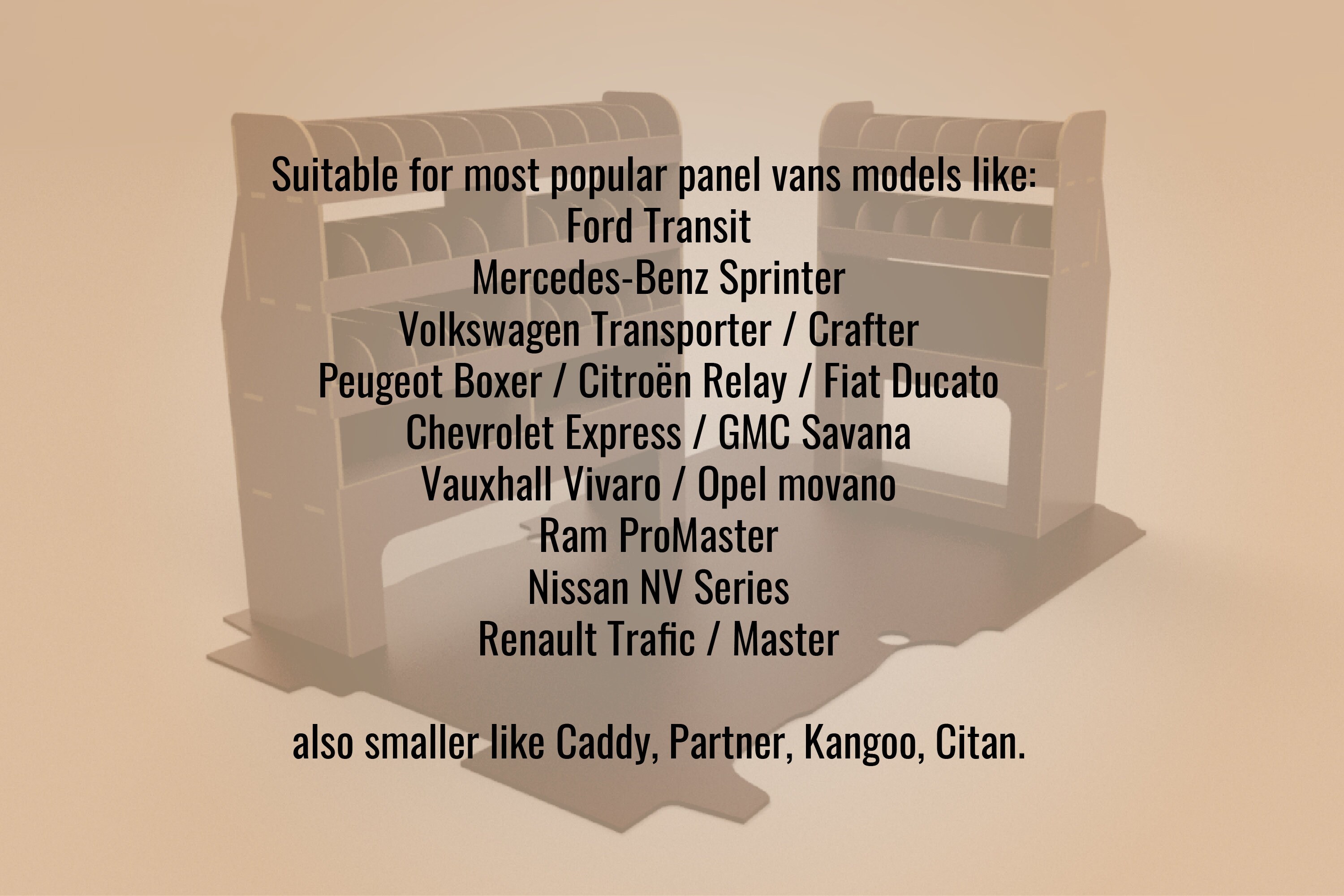 Set of 29 Van Racking CNC Template Files, Dxf Plans Pack of Plywood ...