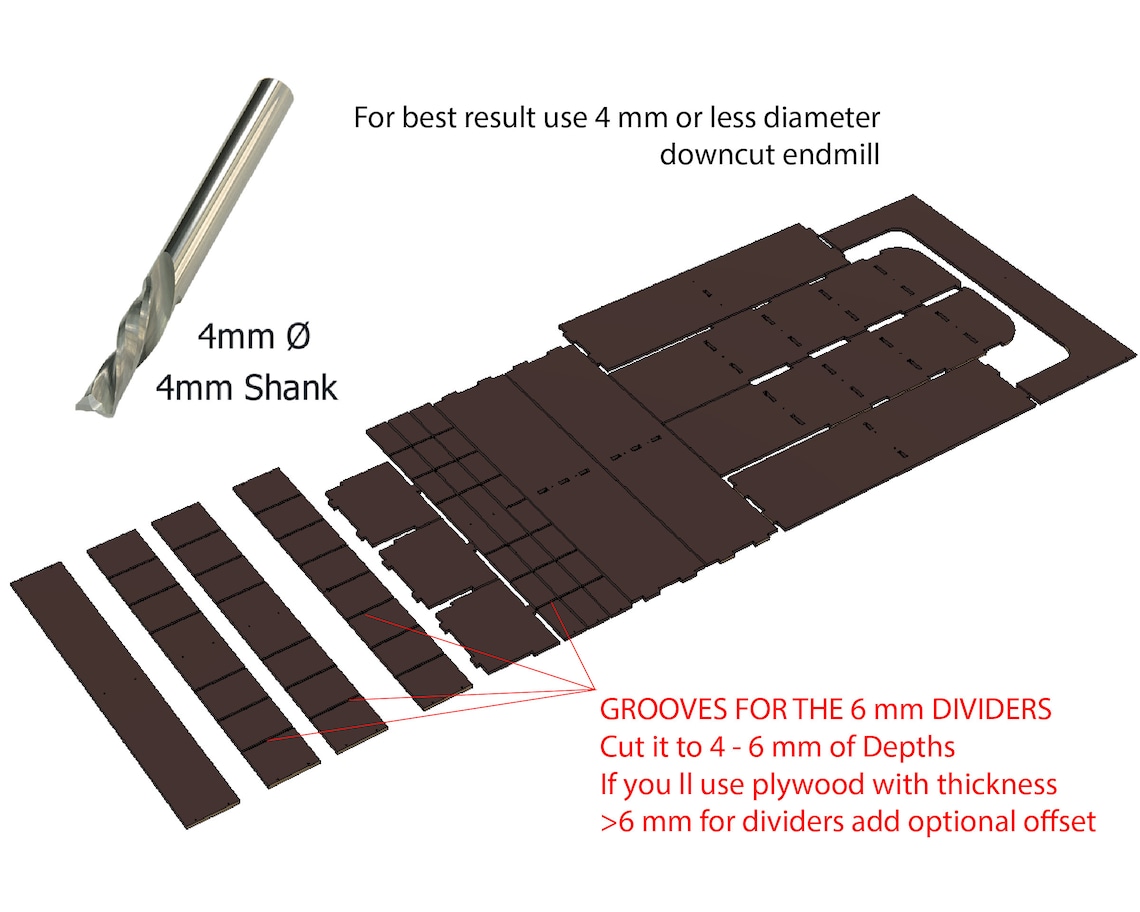 Set of 29 Van Racking CNC Template Files, Dxf Plans Pack of Plywood ...