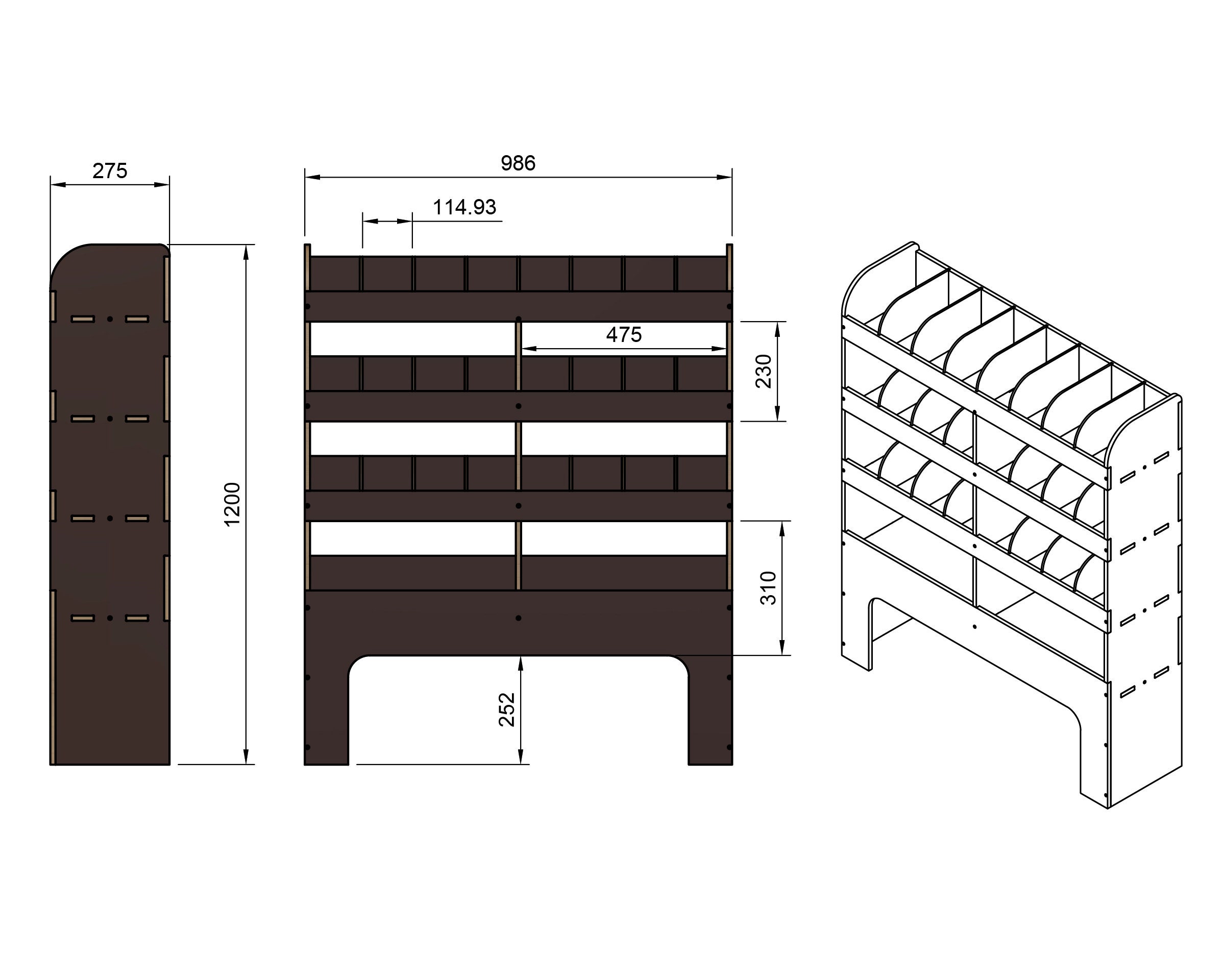 Set of 29 Van Racking CNC Template Files, Dxf Plans Pack of Plywood ...